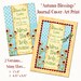 AUTUMN BLESSINGS... Journal Cover Greeting Card Christian Scripture Art ...