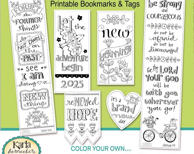 RENEWING YOUR MIND... Color Your Own Bible Bookmarks Journaling ...