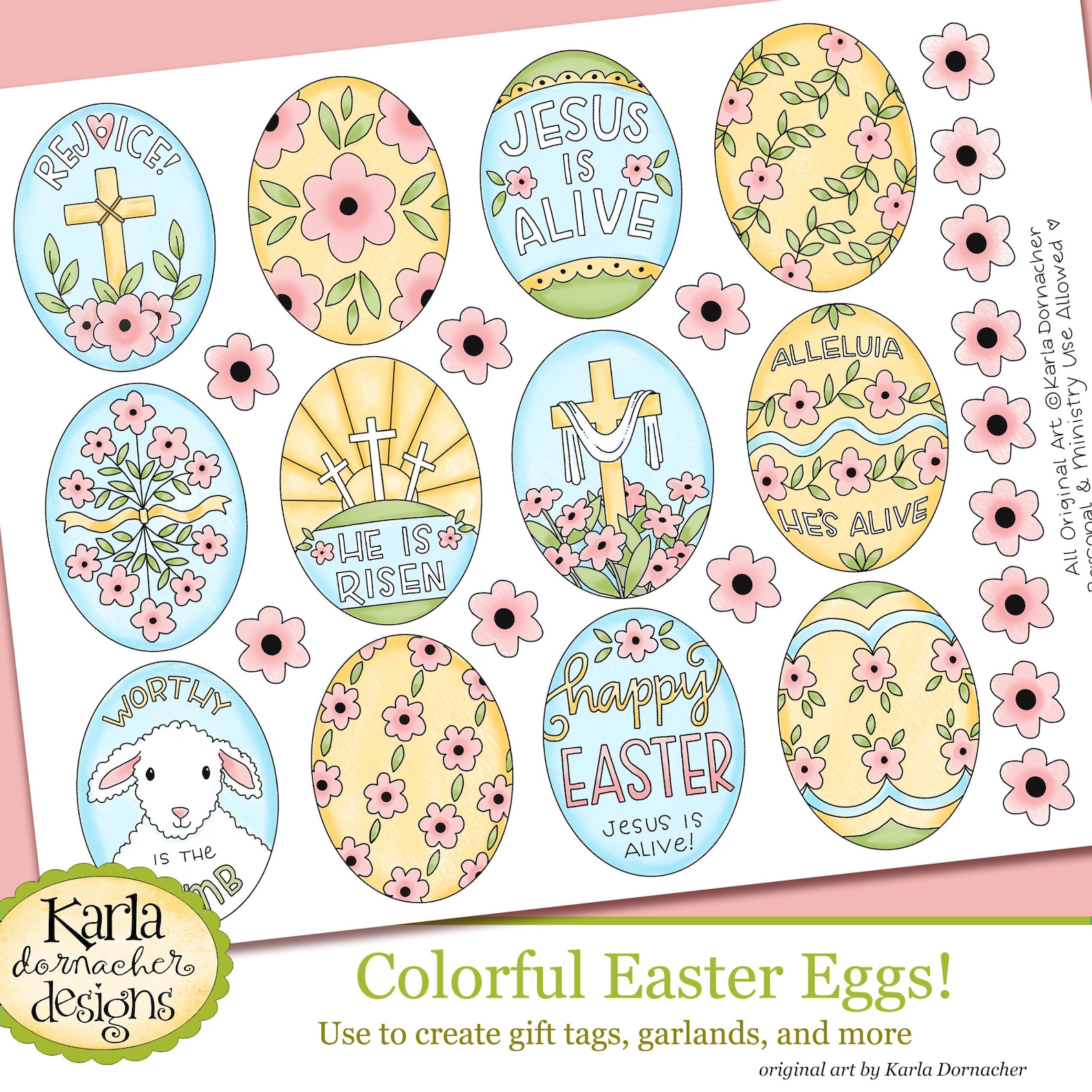 Jesus is Alive EASTER EGGS Full Color Digital Download Print - Etsy