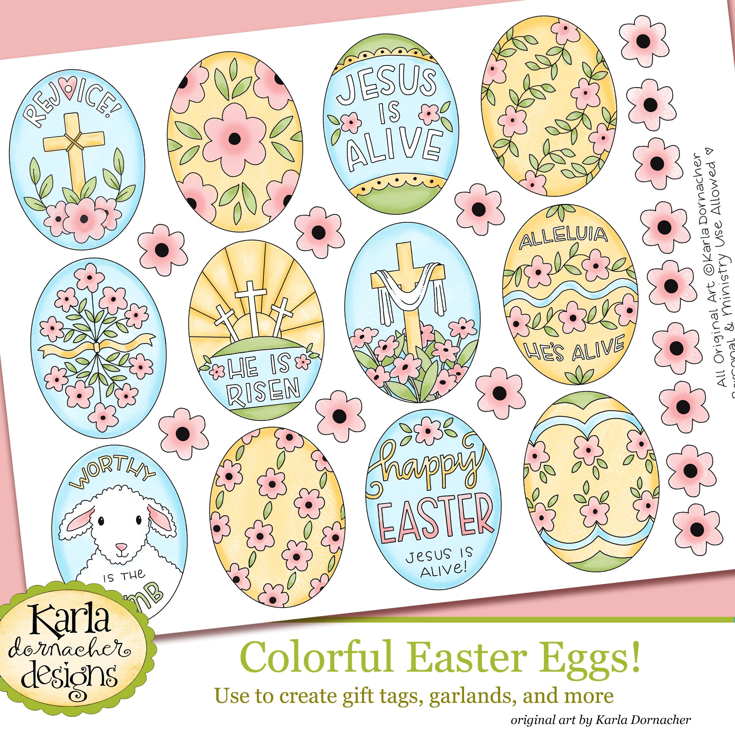 Jesus is Alive EASTER EGGS Full Color Digital Download Print - Etsy