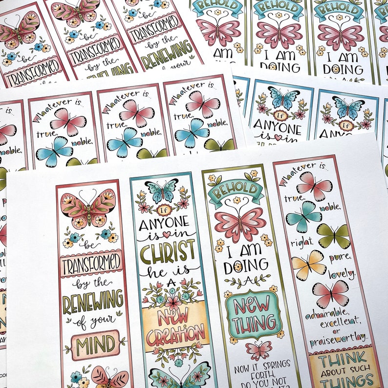RENEWING YOUR MIND - Full Color - Bible Bookmarks Journaling ...