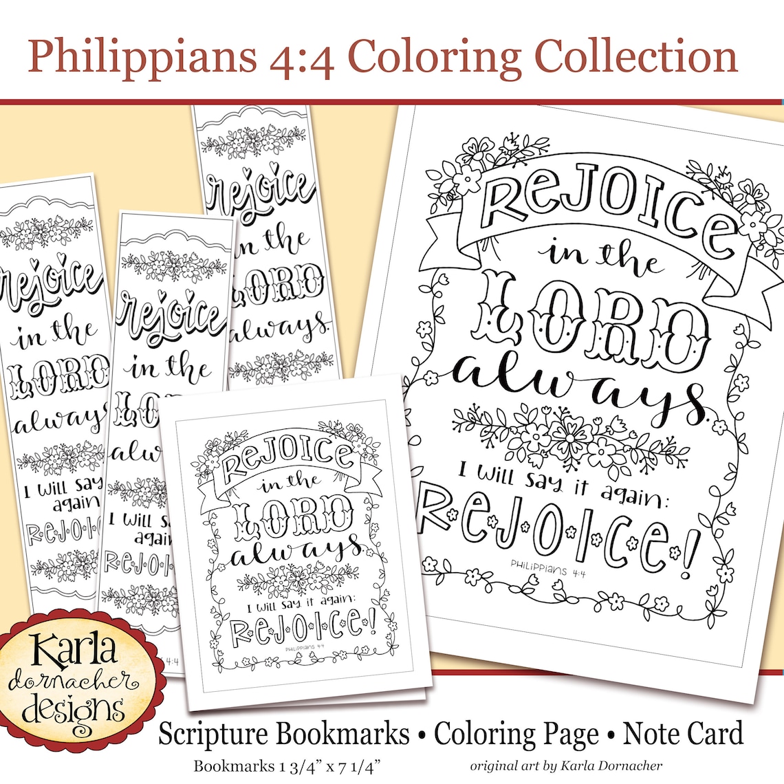 PHILIPPIANS 4:4 Rejoice in the Lord Bible Journaling Color Your Own ...