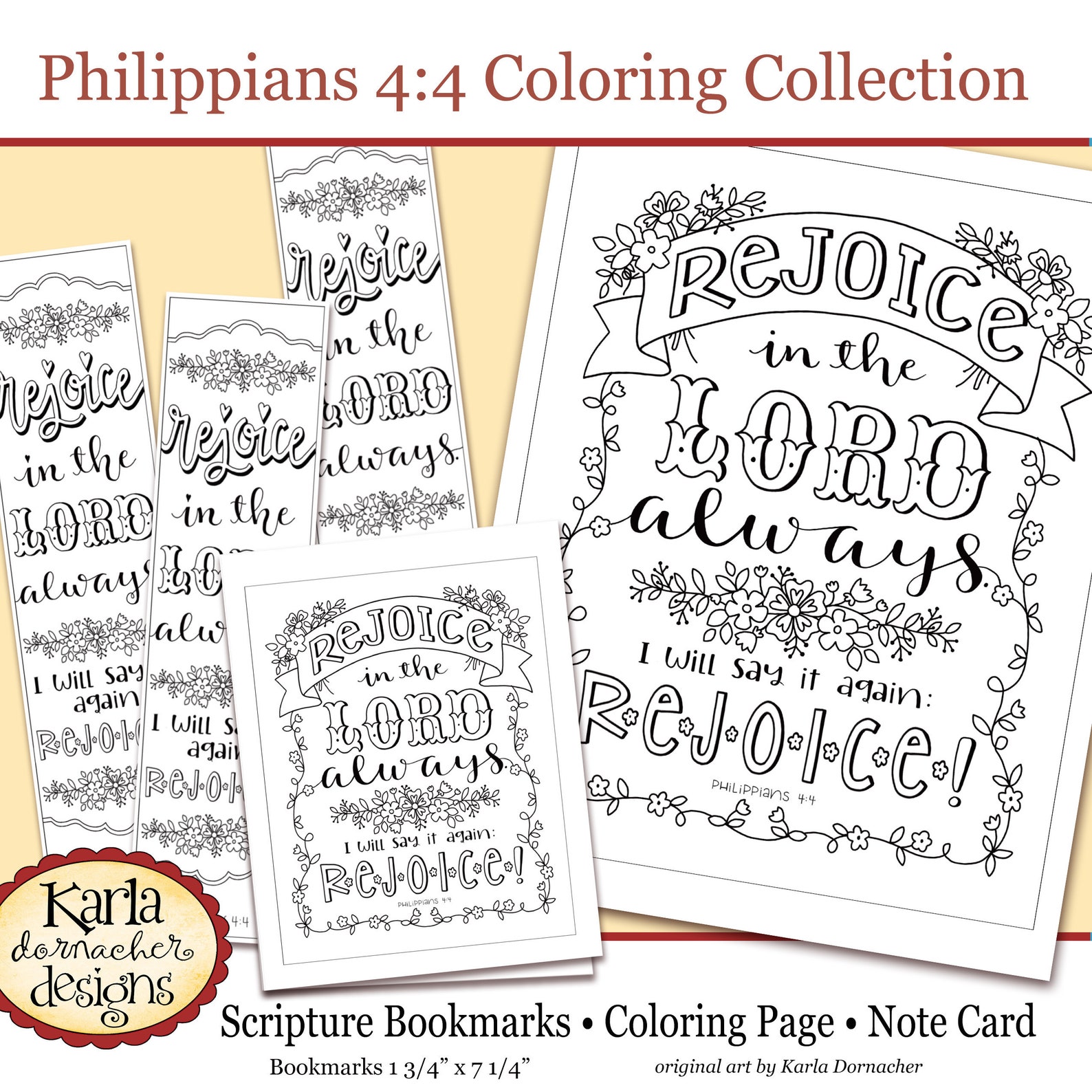 PHILIPPIANS 4:4 Rejoice in the Lord Bible Journaling Color | Etsy