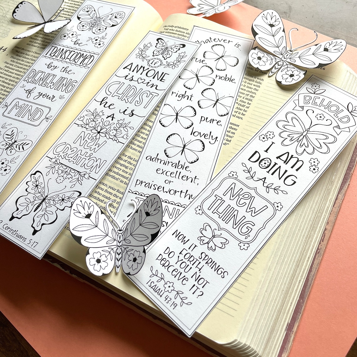 RENEWING YOUR MIND... Color Your Own Bible Bookmarks Journaling ...