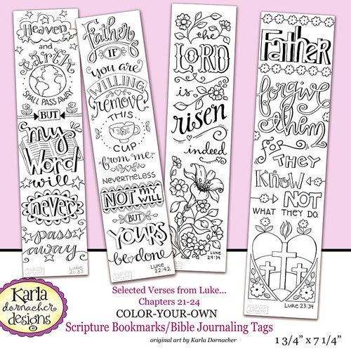 EPHESIANS 1-4... Color Your Own Bookmarks Bible Journaling - Etsy