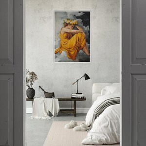 Modern Greek Goddess Wall Art - Framed Fine Art Poster for Chic Decor ...