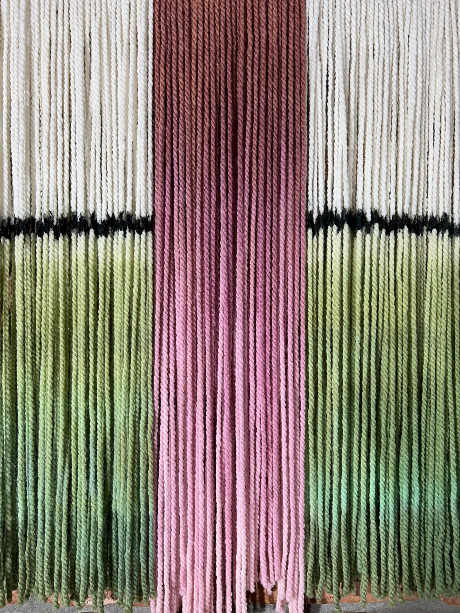 Wall Decoration, Gobelin Dip-dyeing, Green & Purple Tapestry, Yarn Art ...