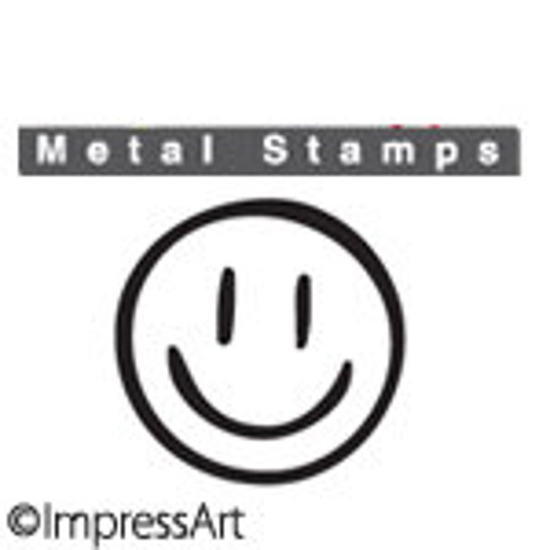 SMILEY FACE Metal STAMP 3mm 1/8 Inch by Impressart Square Shank Steel ...