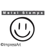 SMILEY FACE Metal STAMP 3mm 1/8 Inch by Impressart Square Shank Steel ...