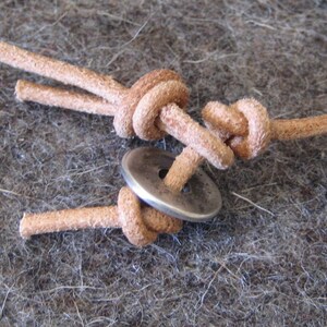 Black or Natural Leather Necklace or Bracelet With Knotted Loop Leather ...