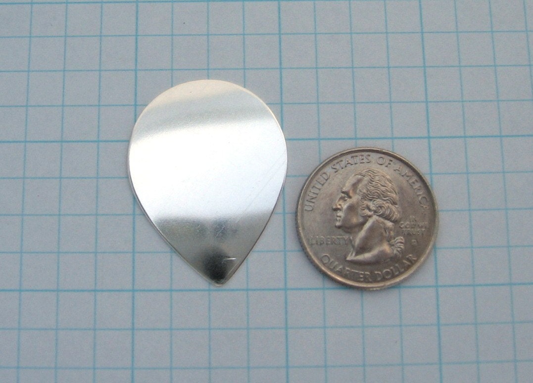 Sterling Silver Tear Drop 29mm X 23mm Jewelry Making Supplies | Etsy