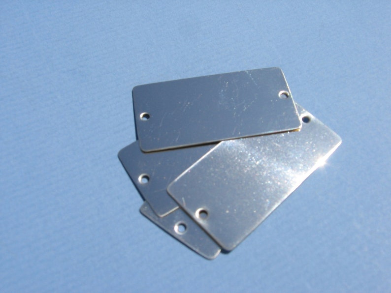 Sterling Silver Tags Hand Stamping Bracelet Blank Metal Blank Pendant ...