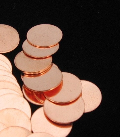 COPPER Blanks Copper Discs Copper Hand Stamping Blanks Copper Rounds ...