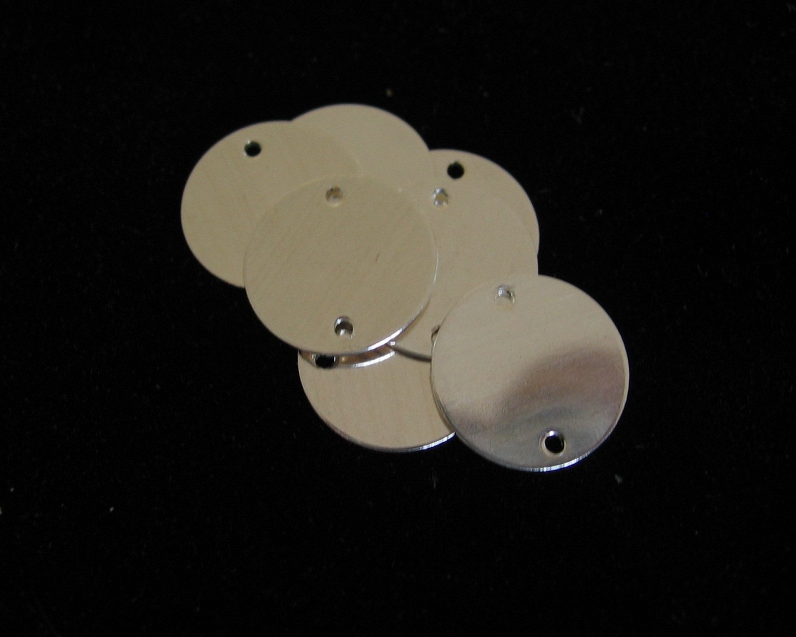 22mm Sterling Silver Connector Disks 2 HOLE Round Disc Blank | Etsy