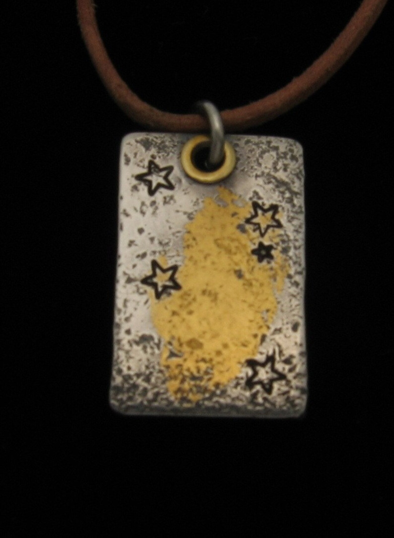 Southern Cross Constellation Sterling Silver Star Pendant With 24k Gold ...