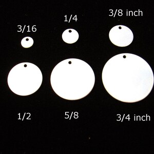 22mm Sterling Silver Connector Disks 2 HOLE Round Disc Blank Hand ...