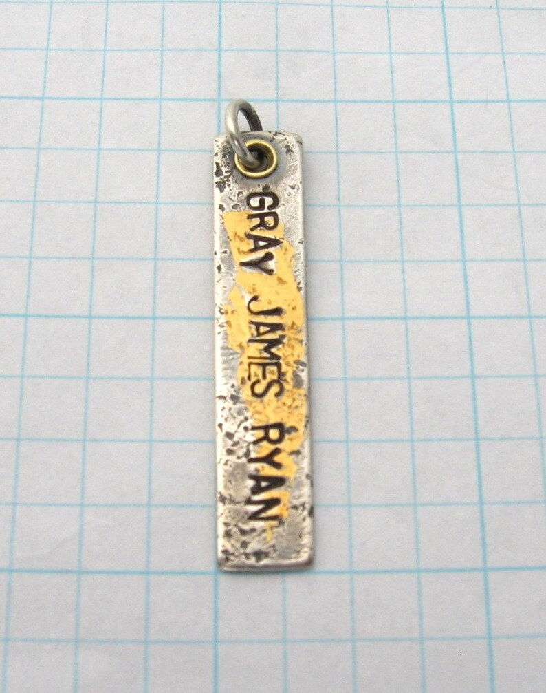 Handmade Sterling Silver With 24k Gold and 14k Gold Rivet - Etsy