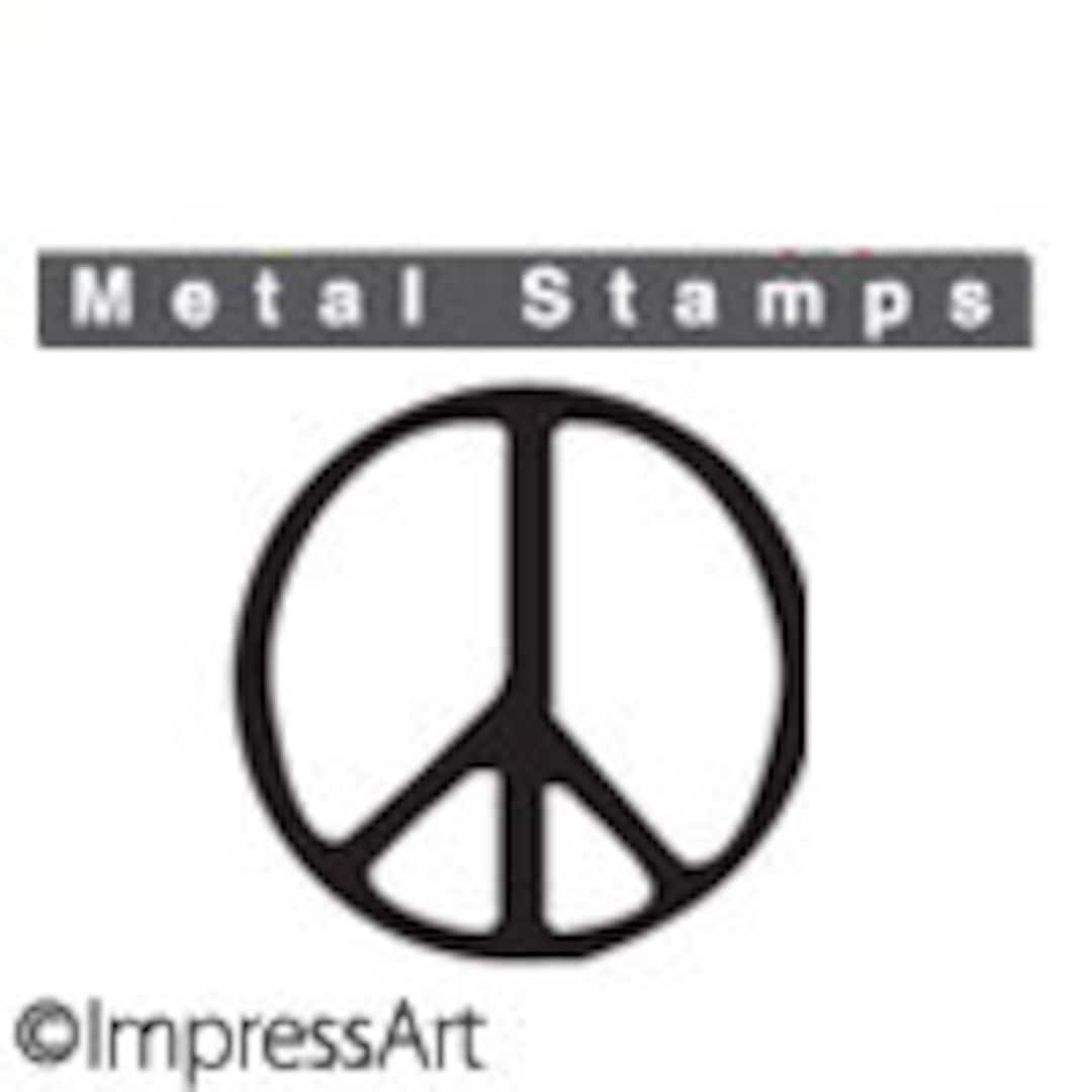 PEACE SIGN Metal STAMP 3mm 1/8 Inch Square Shank Steel Punch for Hand ...