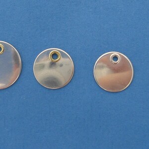 Sterling Silver Discs With Handmade RIVET Smooth Burnish Polished Hand ...