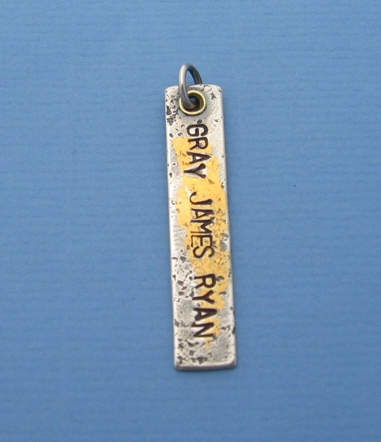 Handmade Sterling Silver with 24k Gold and 14k Gold Rivet | Etsy