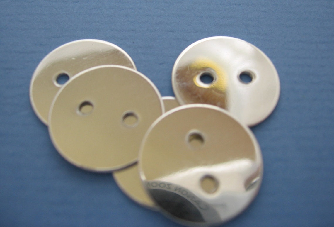 Sterling Silver BUTTONS 5/8 Inch 22g Bracelet Connectors 2 - Etsy