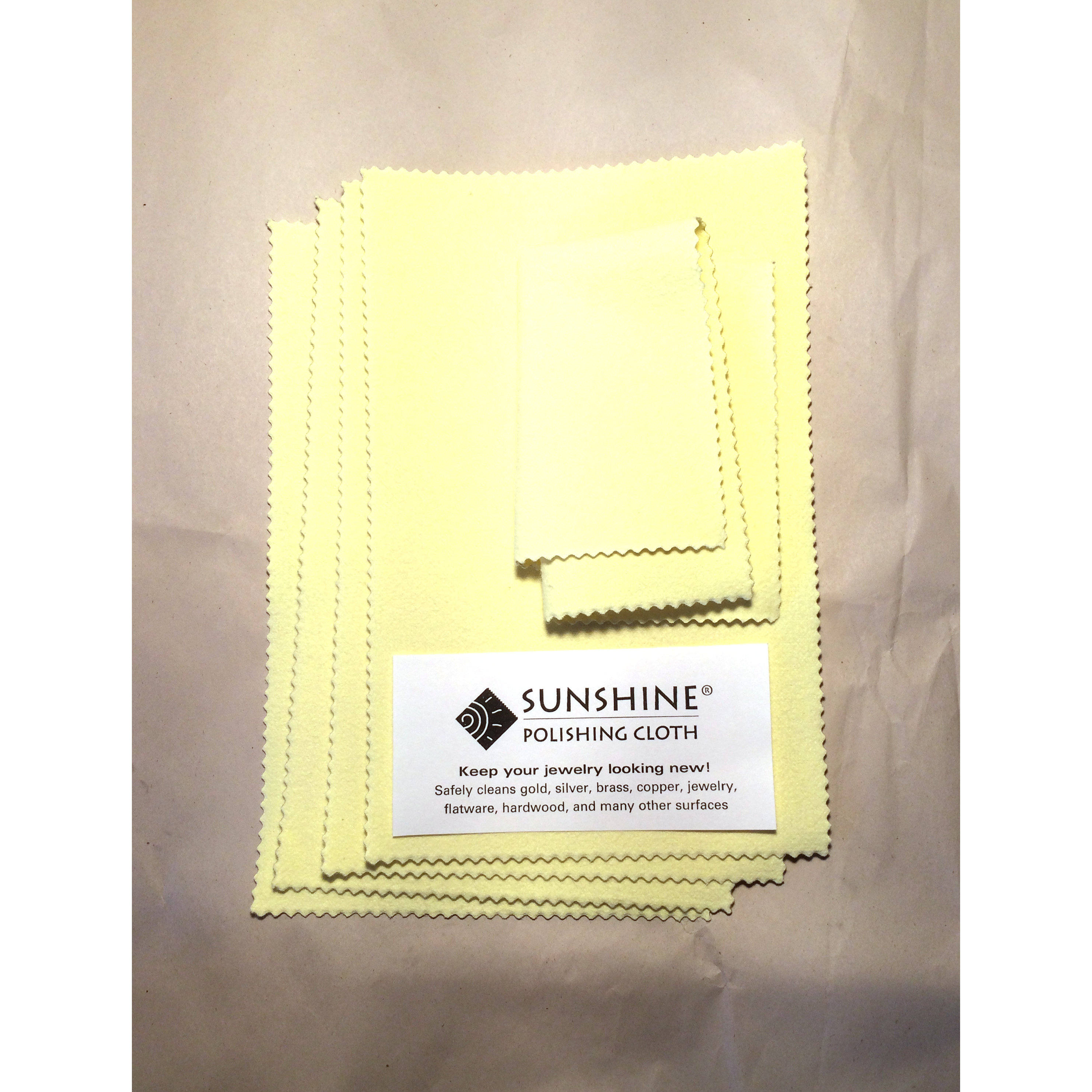 Sunshine Polishing Cloth Large 7.5 X 5 Inch Bulk Jewelry Wholesale ...