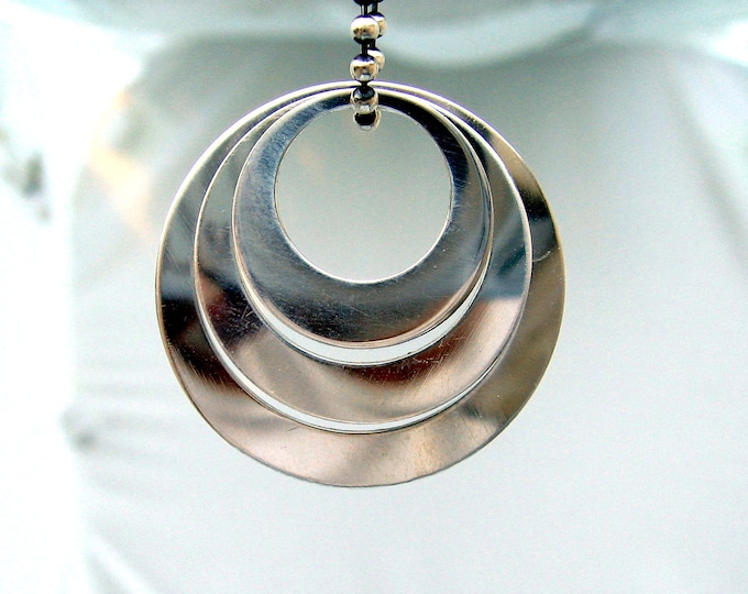 Hammered Texture Design Sterling Silver Pendant - Etsy Sweden