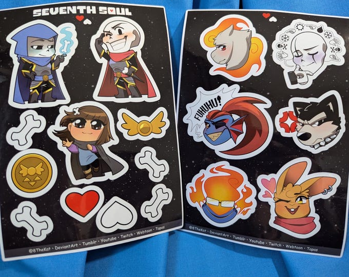 Seventh Soul: Chibi Sticker Pack - Etsy