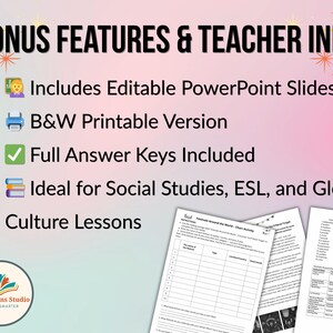 Festivals Around the World Bundle – Reading, Vocabulary, Chart Activity ...