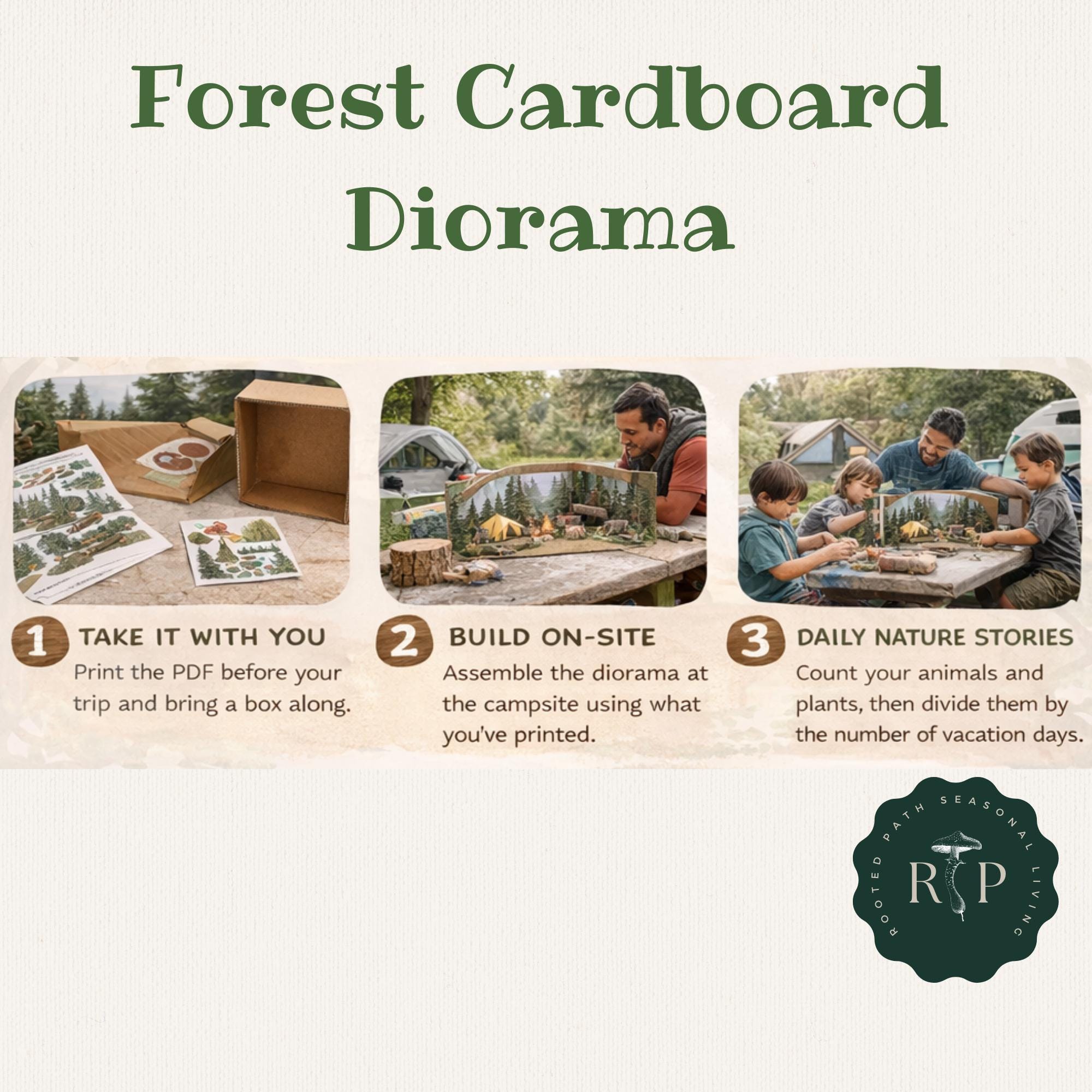Printable Woodland Animal Diorama Kit, DIY Forest Scene, Build Your Own ...