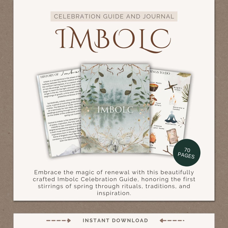 IMBOLC Celebration GUIDE and JOURNAL: Wheel of the Year | Grimoire ...