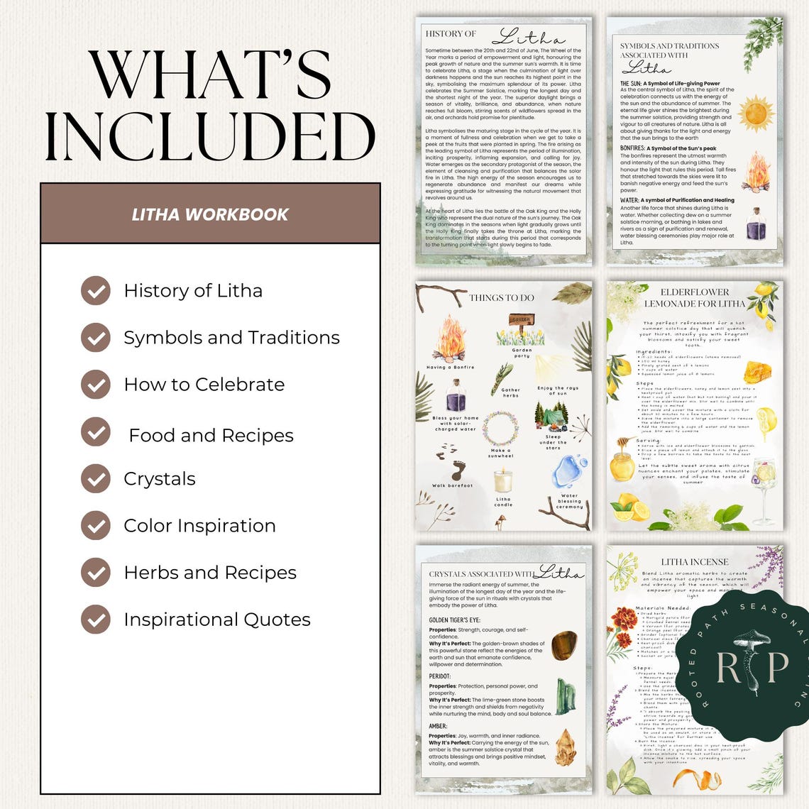 LITHA Celebration GUIDE: Wheel of the Year | Grimoire Printable | How ...