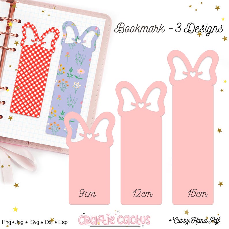 Bow Bookmark Cut File | Reading Accessories Svg Template - Etsy