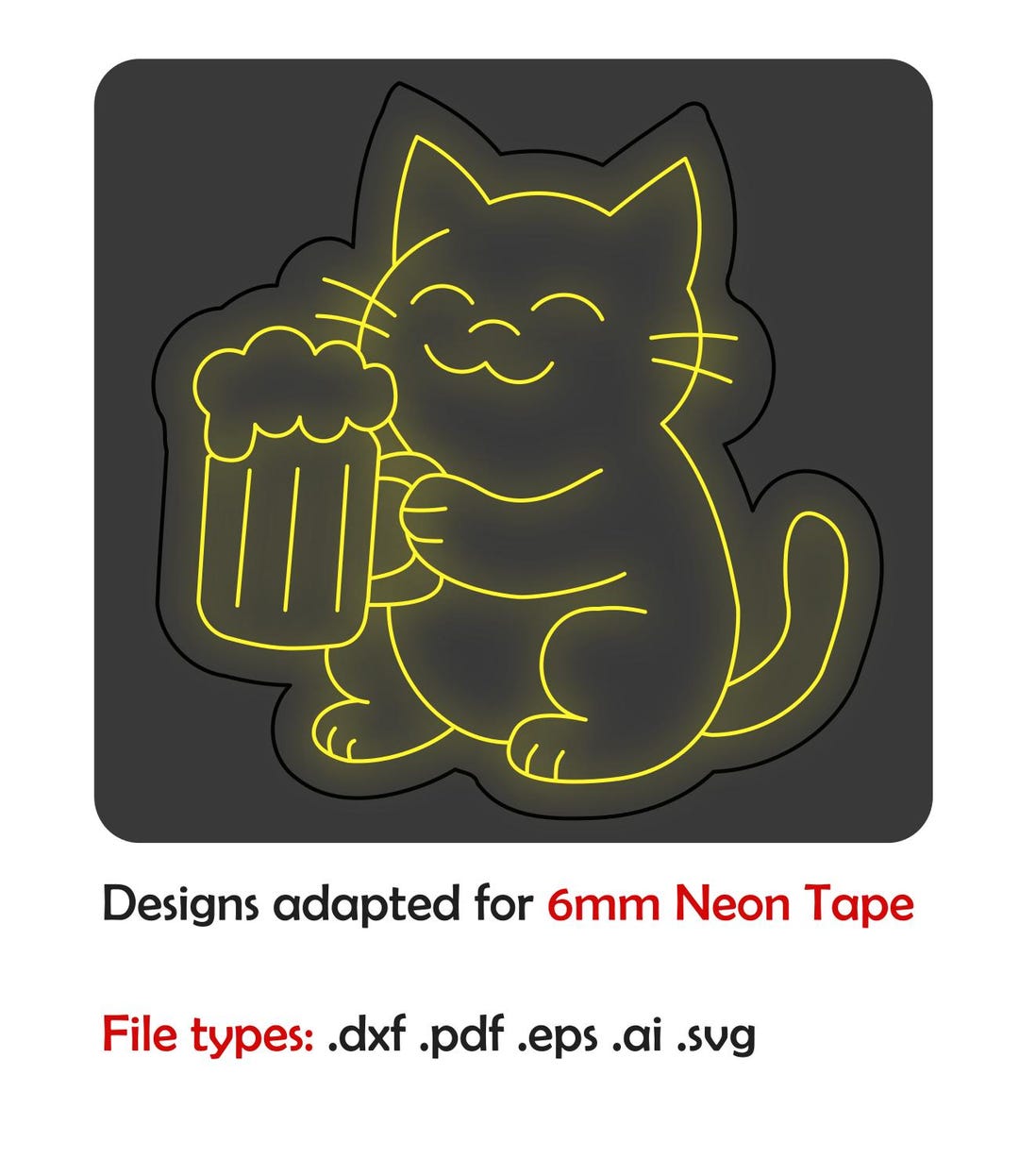 Cat Neon LED SIGN Mockups (package) - Etsy