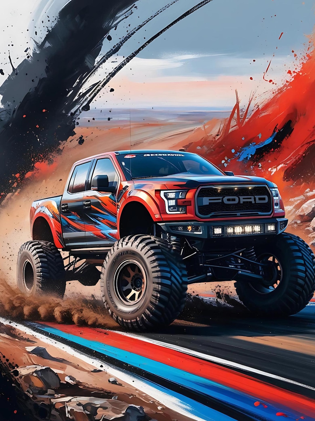 Abstract Truck ART , Lifted Truck ART , Best for Truck Lovers, PDF ...