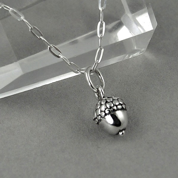 Silver Acorn - Etsy