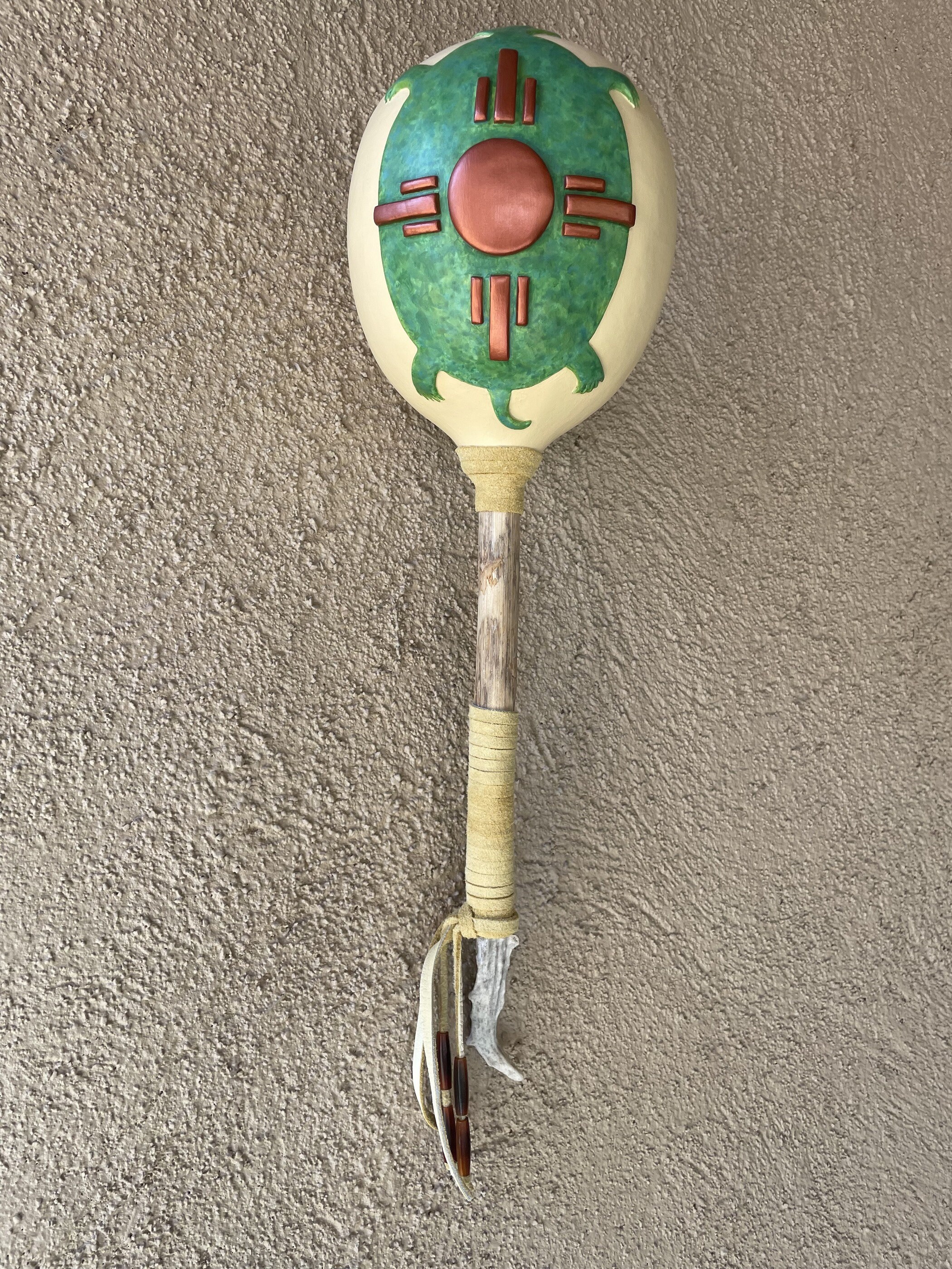 The Turtle Speaks Native American Inspired Large Gourd Ceremonial ...