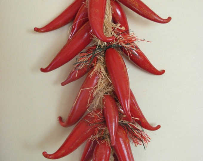 SALE Gourd Art Smokin' Hot Chili Pepper Gourd Ristra - Etsy