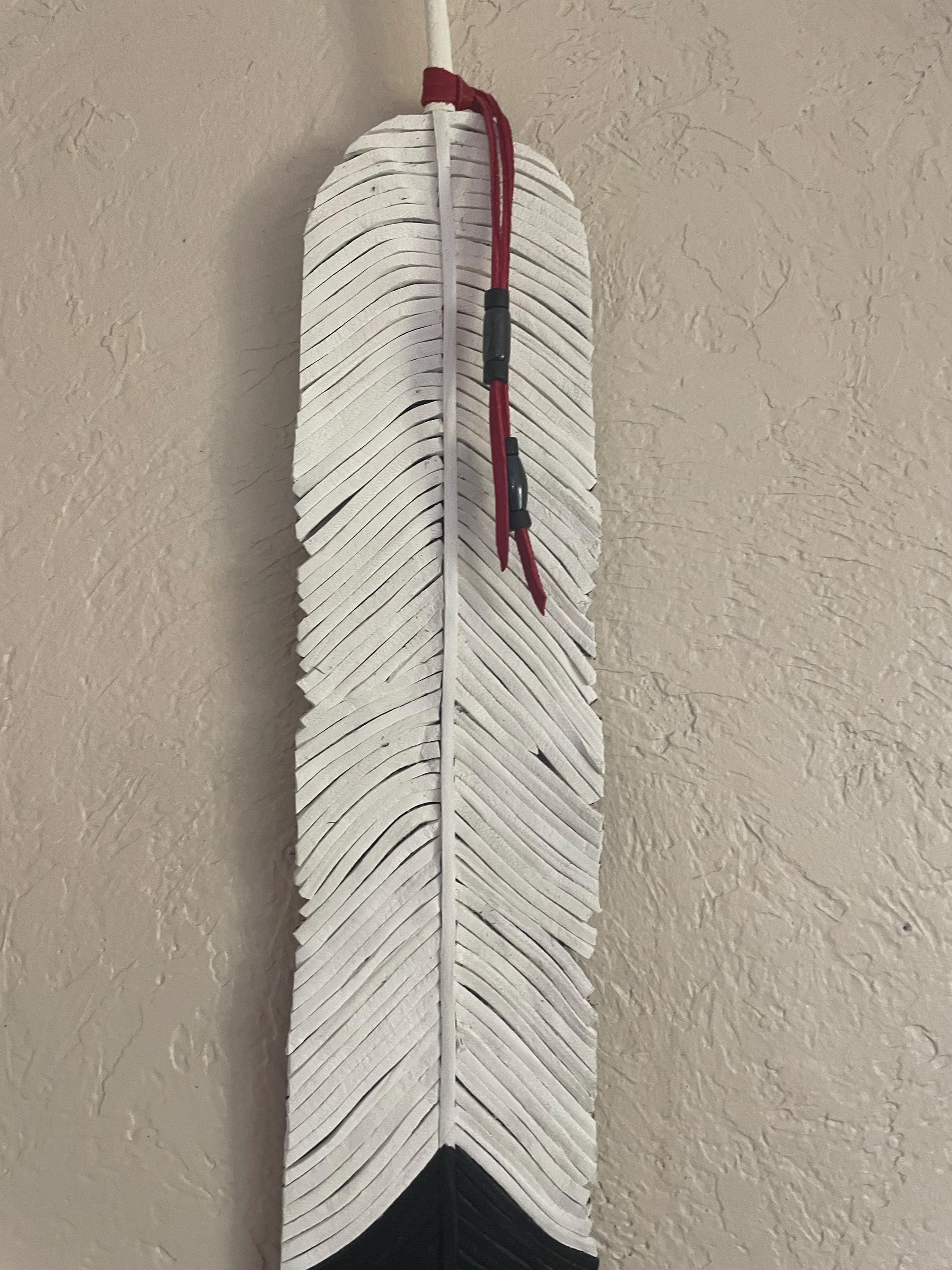 Eagle Feather - Deerskin Lacing Large Wall Art - Native American ...