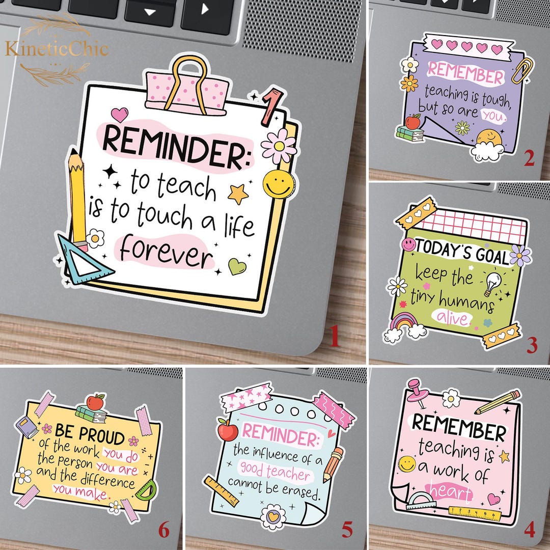Teacher Reminders Sticker, Gift for Teacher, Teacher Sticker Gifts ...