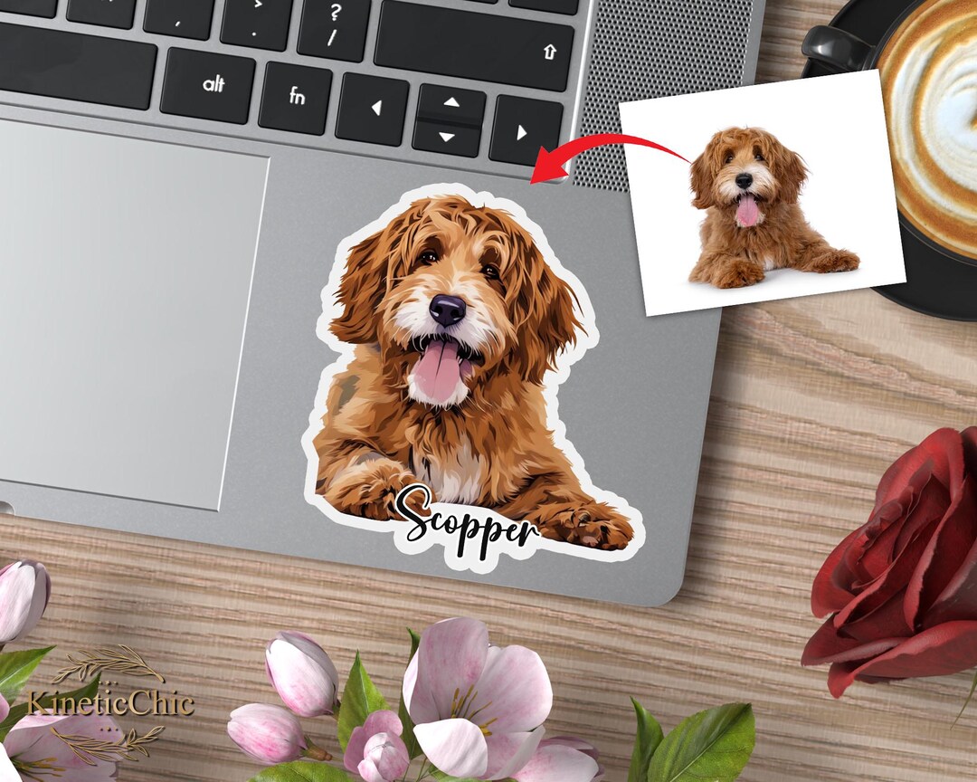 Personalized Dog Stickers, Custom Pet Sticker, Dog Face Sticker, Dog ...