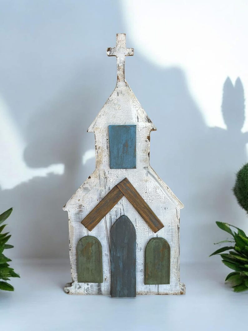 Rustic Wooden Church, Distressed Home Decor - Etsy