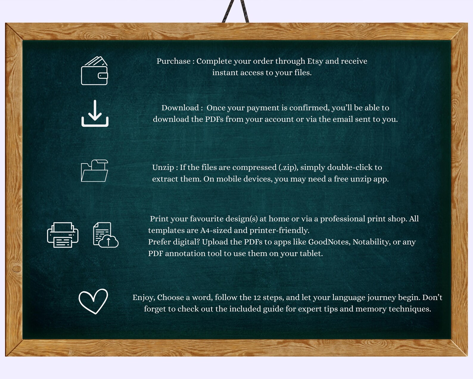 Language Learning Vocabulary Pack – Printable Language Learning ...