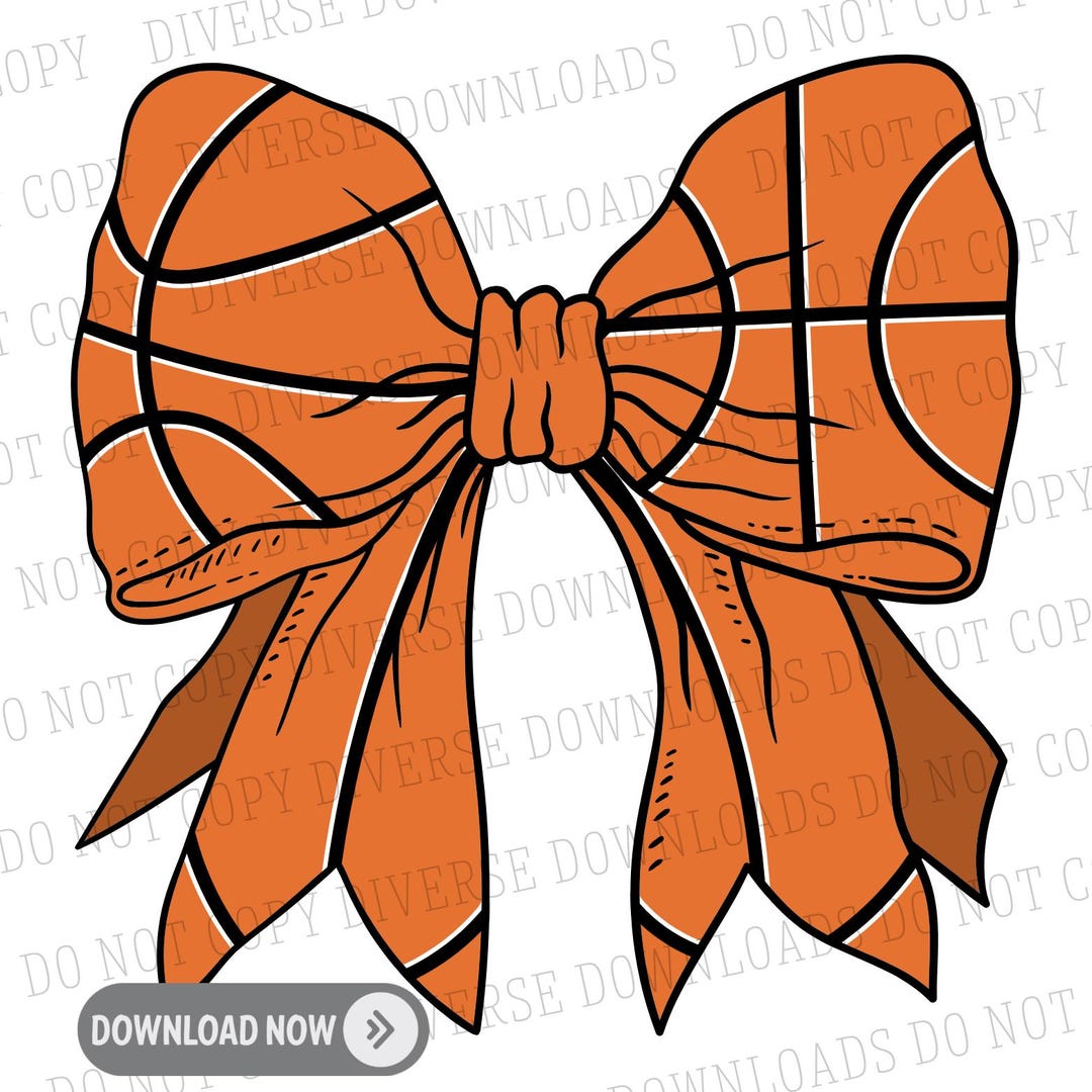 Coquette Basketball Bow, Popular Bow Png, Coquette Bow With Basketball ...