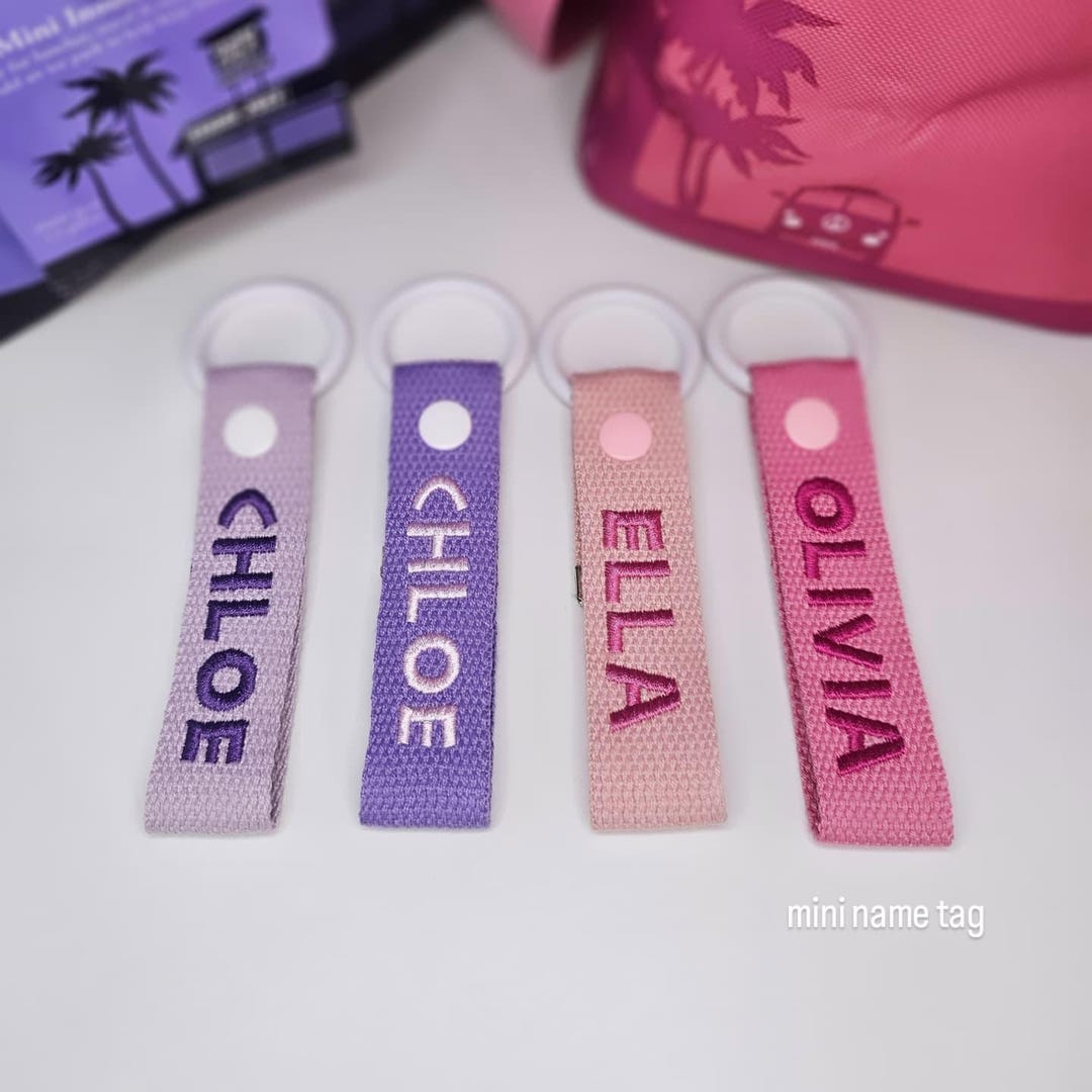 Personalized Embroidered Name Tag: Kids School Bag Tag - Etsy