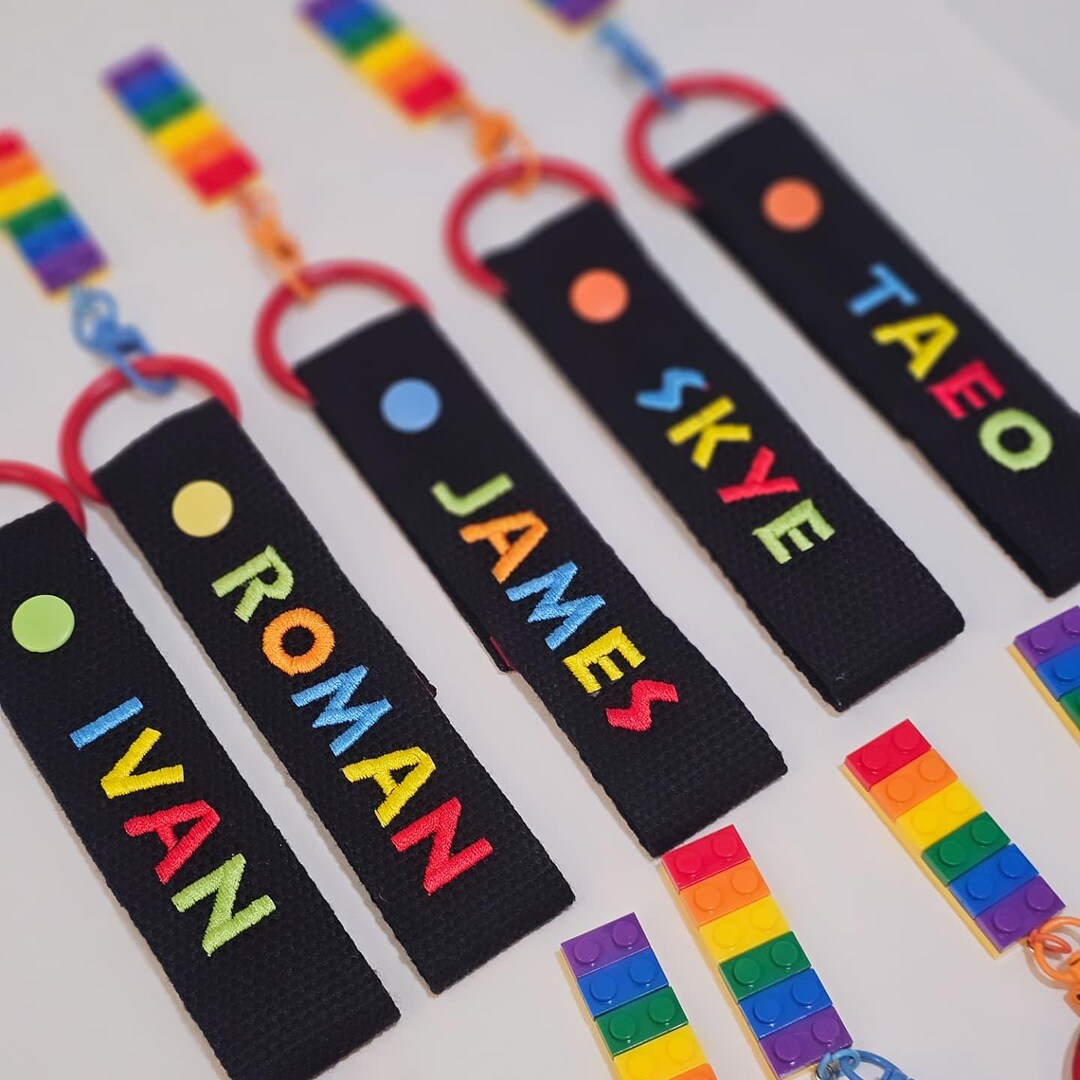 Personalized Embroidery Name Tag, Custom Name Tag, School Bag Name Tag ...