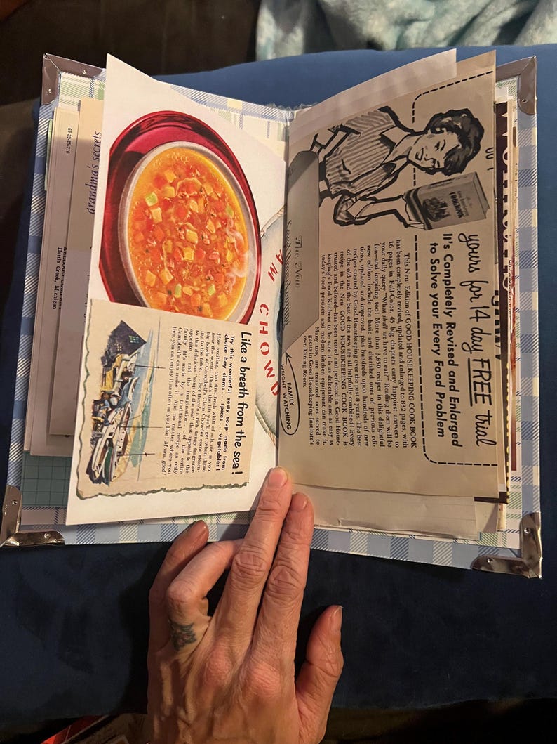 Cookbook Junk Journal - Etsy