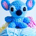 Blue Plush Crochet Stitch Amigurumi Pattern DIY Toy Crochet Design for ...