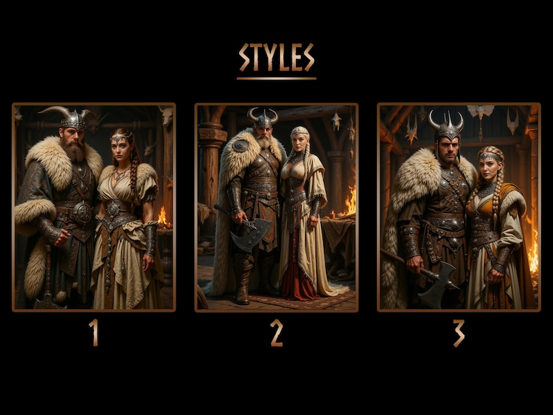 Custom Viking Couple Portraits | Personalized Medieval Art | Digital ...