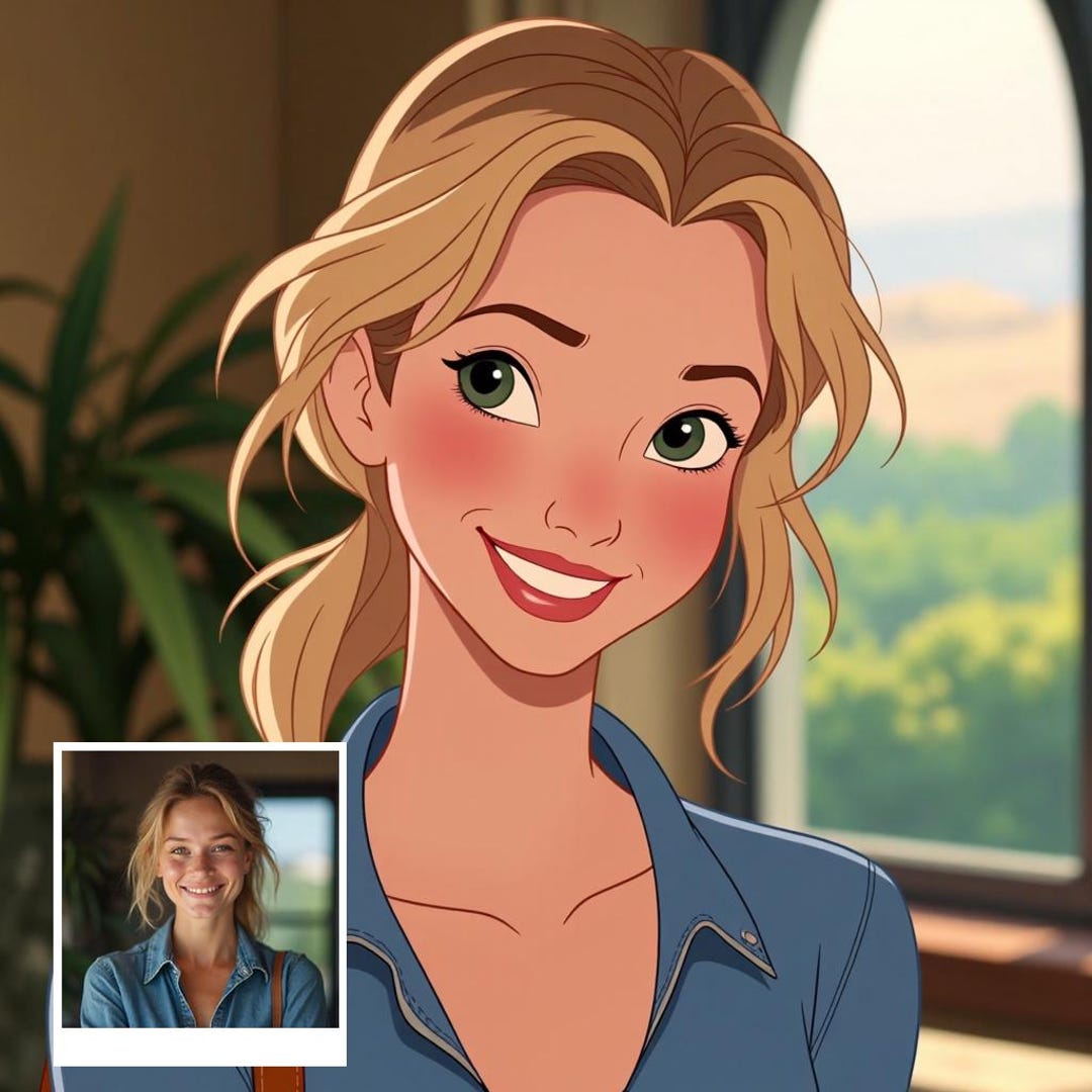 Custom Disney-style Character, Personalised Family Portrait, Cartoon ...